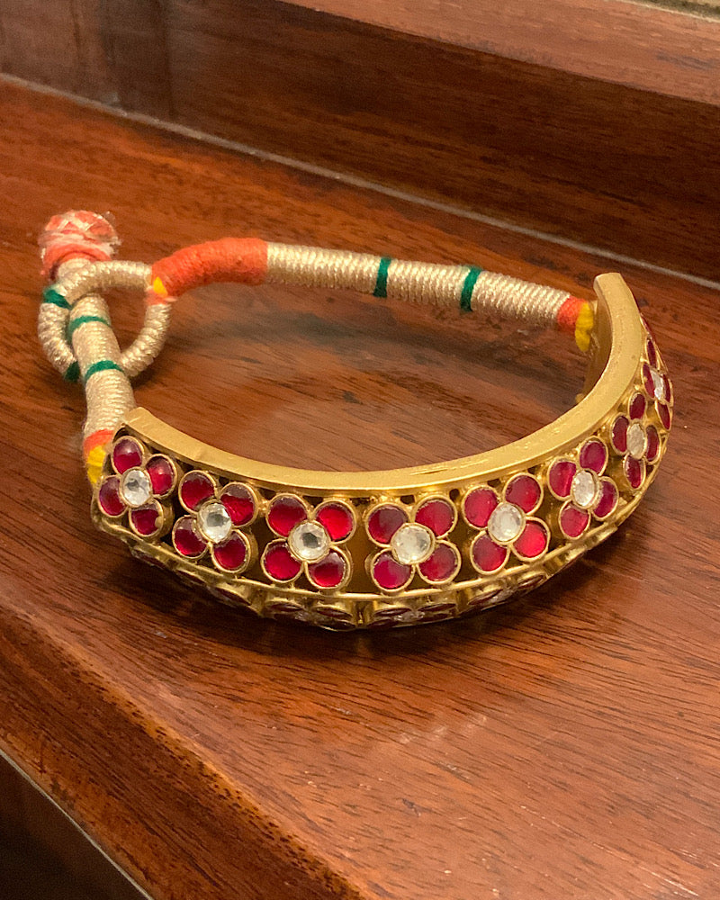 Pure Silver Paunchi , Gold Polished – Jodha Jewels